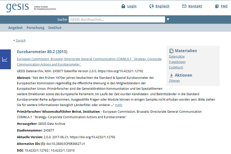 Eurobarometer Surveys Used In Our Project | Reprex